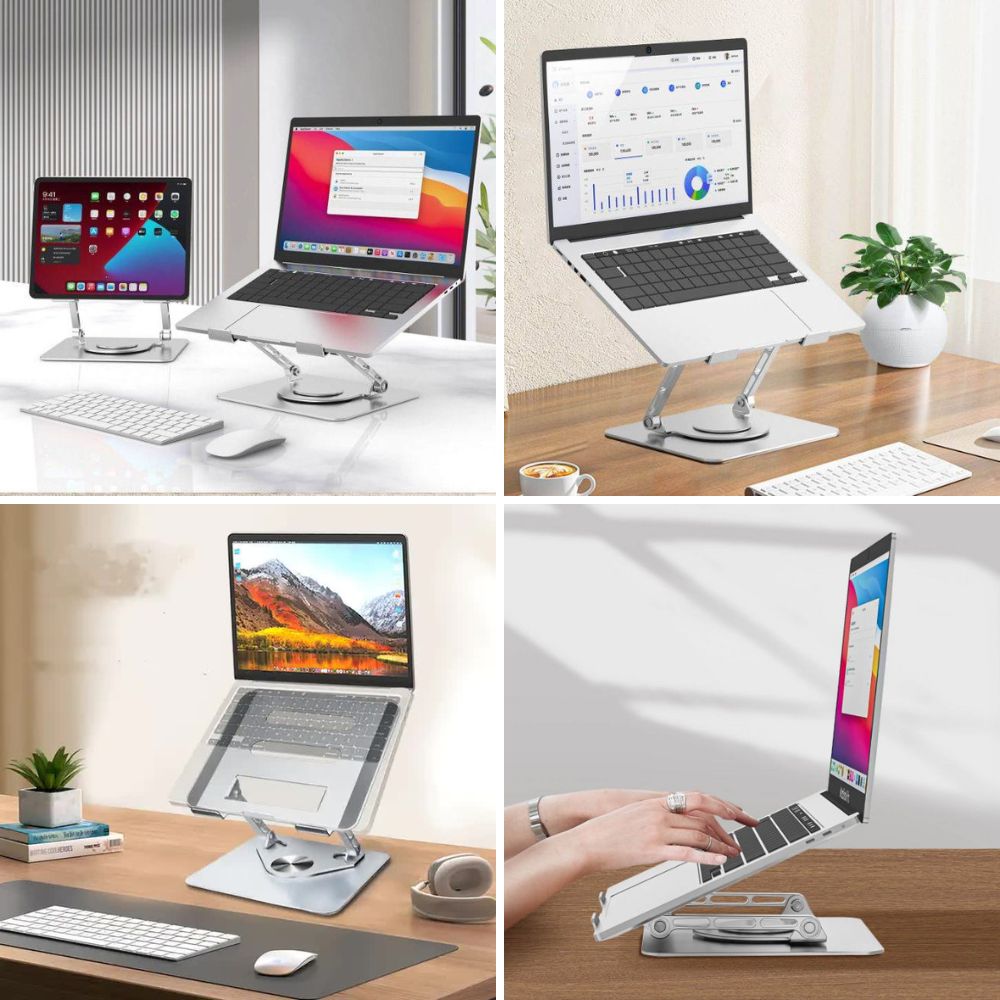 Suport laptop pentru birou, Odjas®, 360 grade, cu ventilatie, stand ...