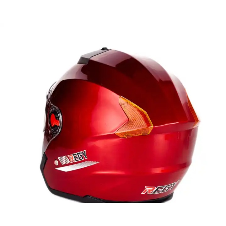 Casca moto/scuter, unisex, vizor dublu, 780 g, 54-59cm, rosie - eMAG.ro