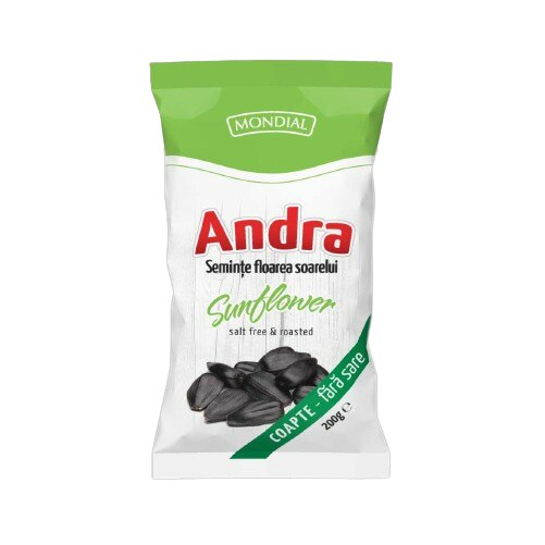 Seminte floarea soarelui prajite si sarate, Andra, 200 g - eMAG.ro