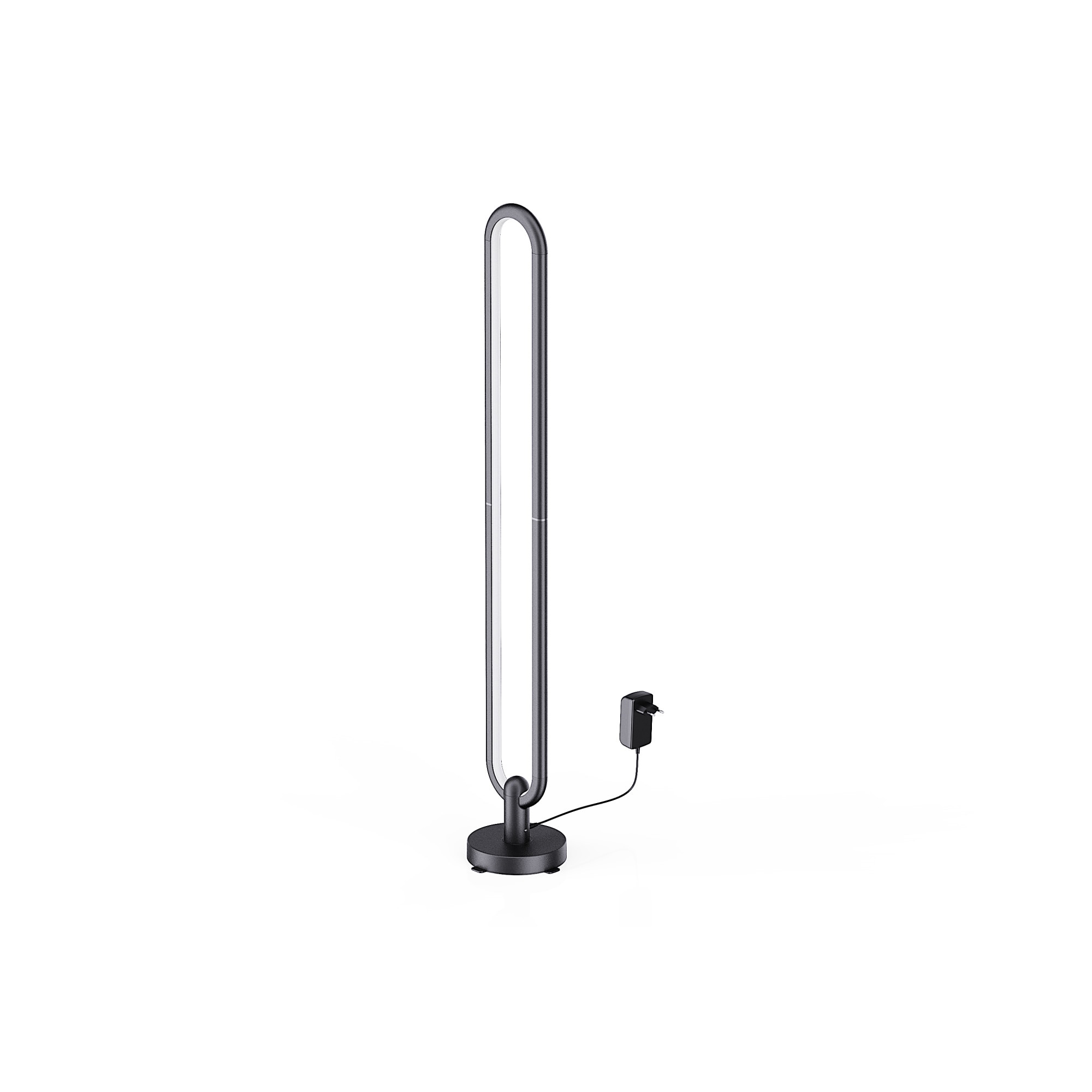 Lampadar LED de podea RGB dinamic, oval, lumina alba si colorata ...