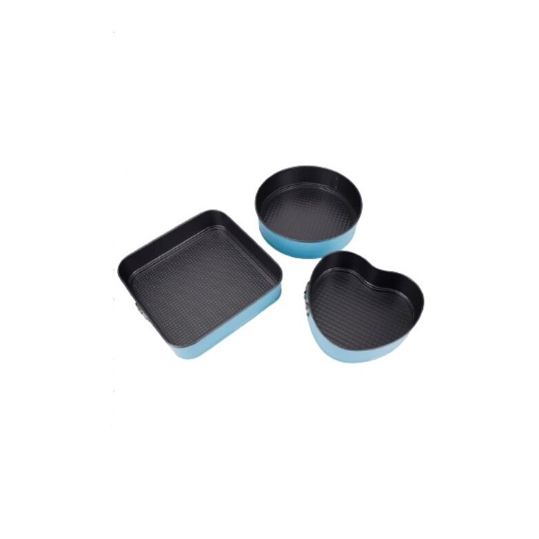 Set 3 tavi de copt cu baza detasabila pentru prajituri si torturi ...