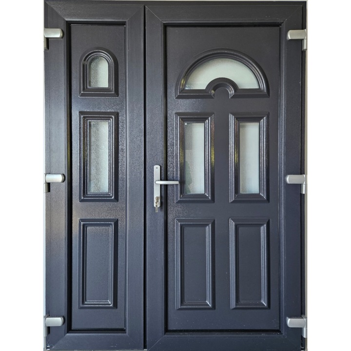 Usa exterior, PVC, cu geam termopan, Simply Glass 150x210 - Gri ...