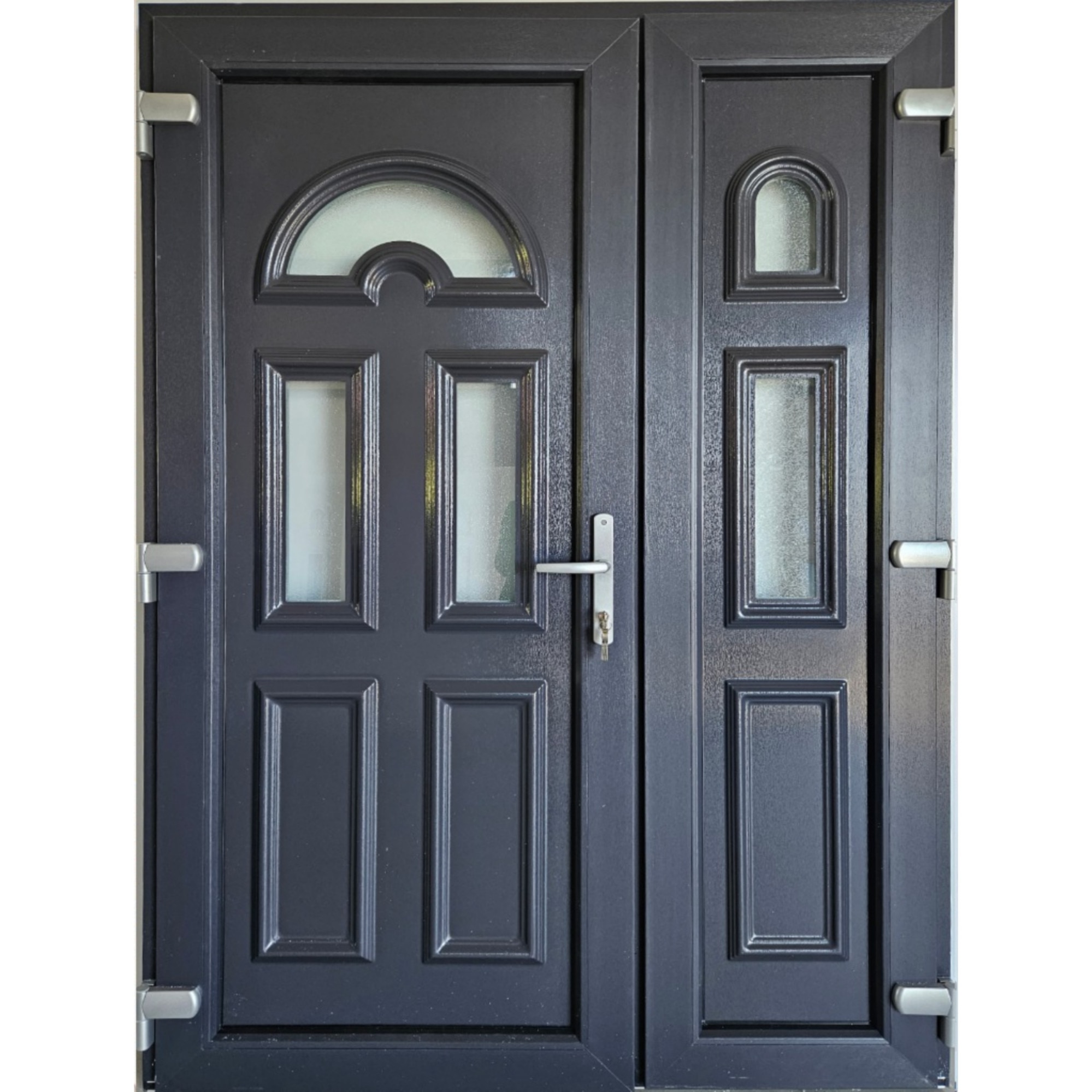 Usa exterior, PVC, cu geam termopan, Simply Glass 150x210 - Gri ...