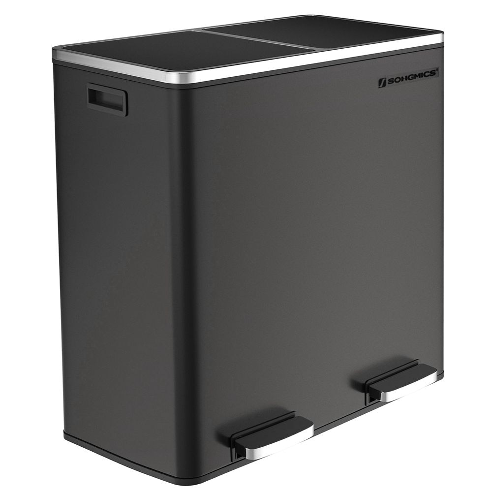 Set 2 Cosuri de gunoi, ZenderTextil, Metal/INOX, Negru, 30L - eMAG.ro