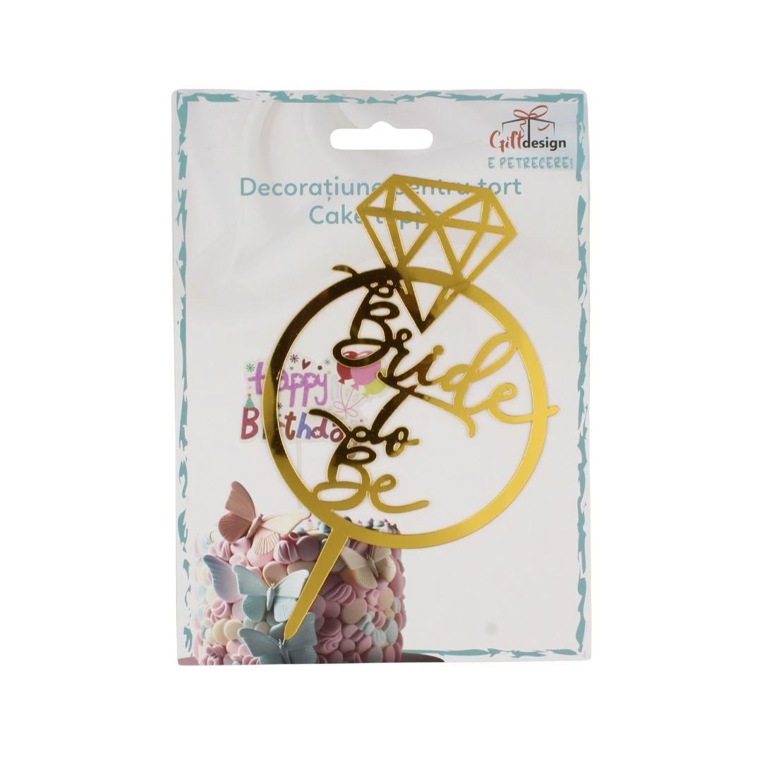 Topper tort model Bride To Be - eMAG.ro