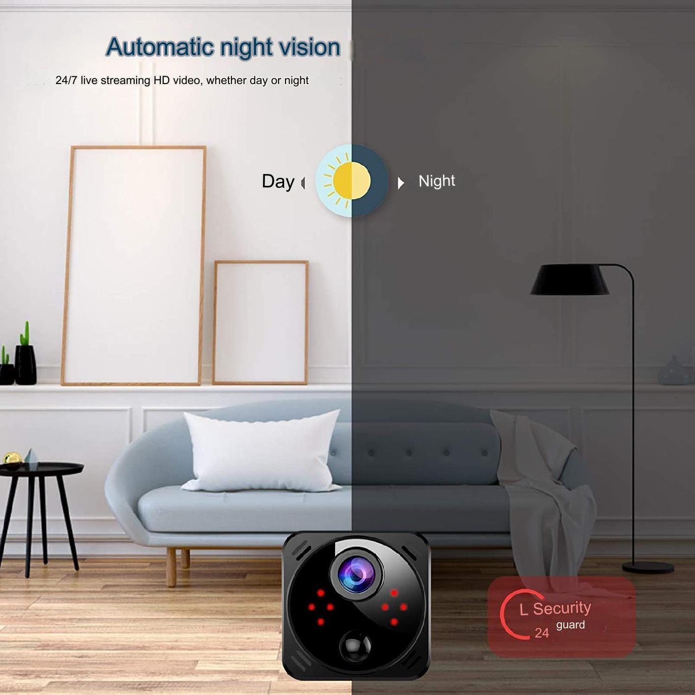 Мини камера за наблюдение 4k Wifi Hd 1080p преносима сензор за движение двупосочна