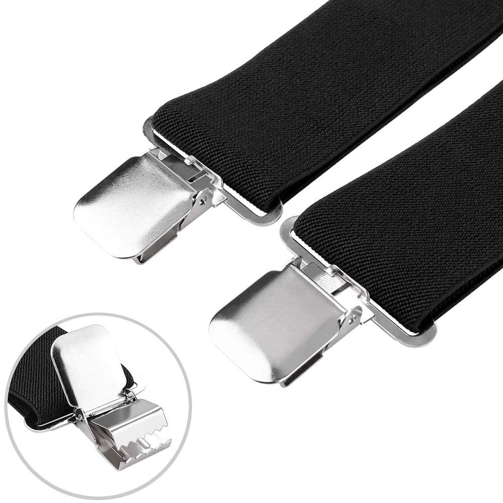Bretele barbati, Poliester/Elastic, cu 4 inchizatori metalice, tip X ...