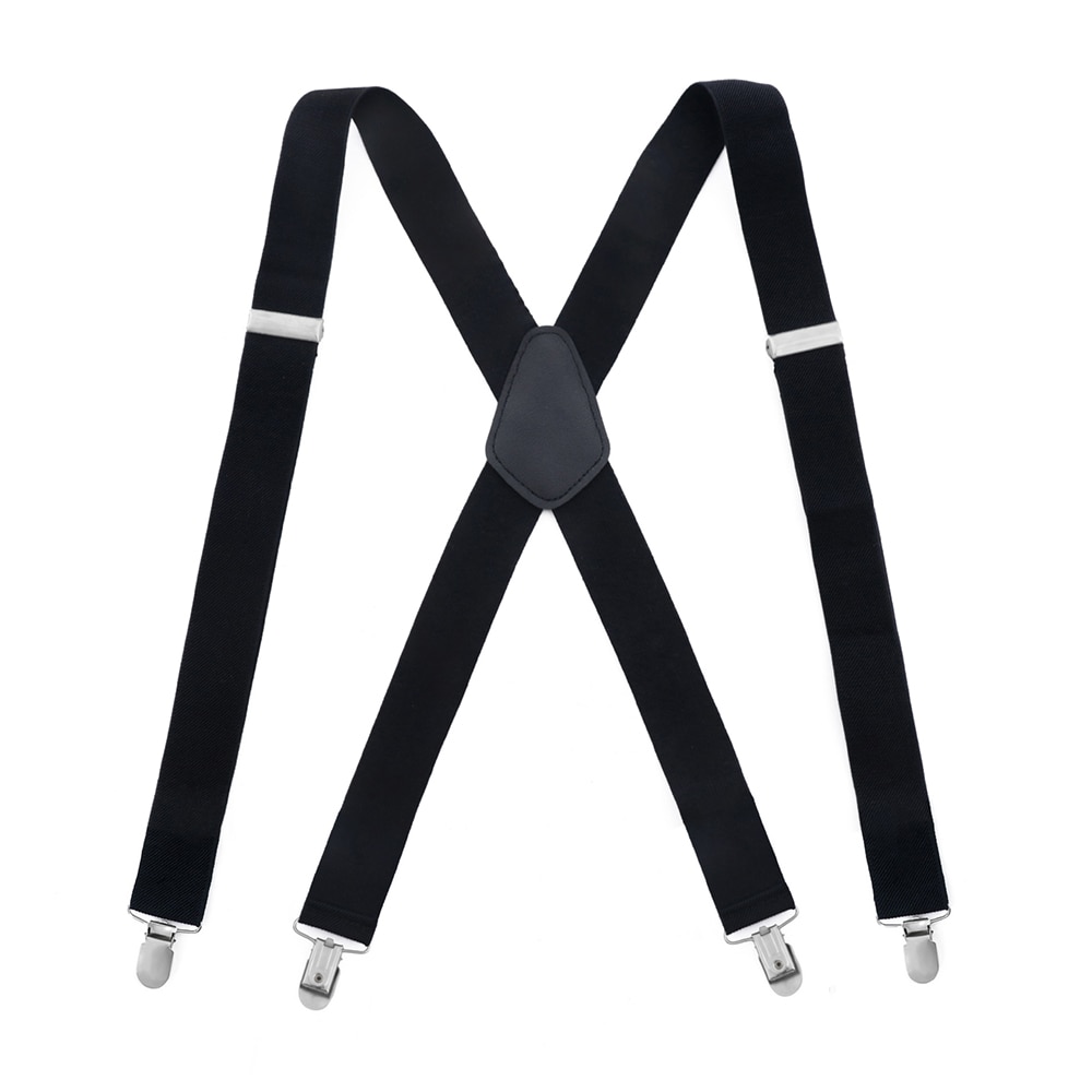 Bretele barbati, Poliester/Elastic, cu 4 inchizatori metalice, tip X ...
