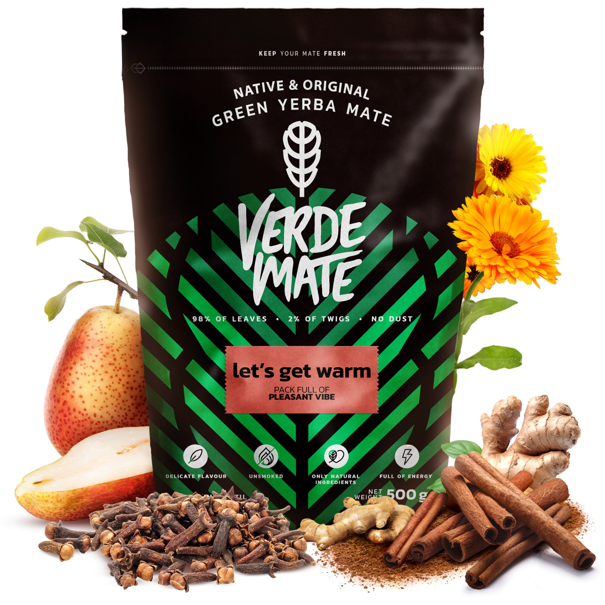 Ceai Yerba Mate Set, Verde Mate Mate Let's Get Warm 500g, Calabash ...