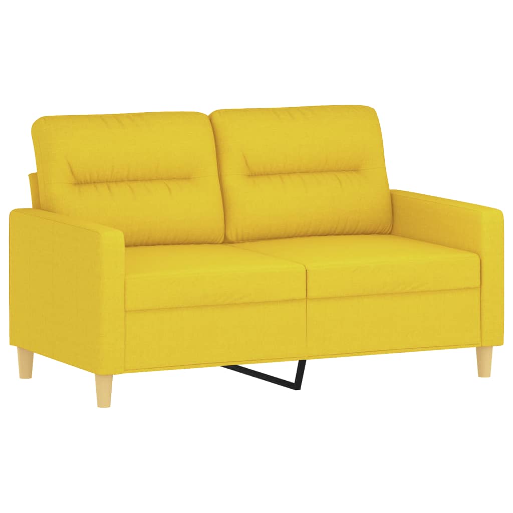 Set de canapele cu perne vidaXL, 2 piese, galben deschis, textil, 45 kg ...