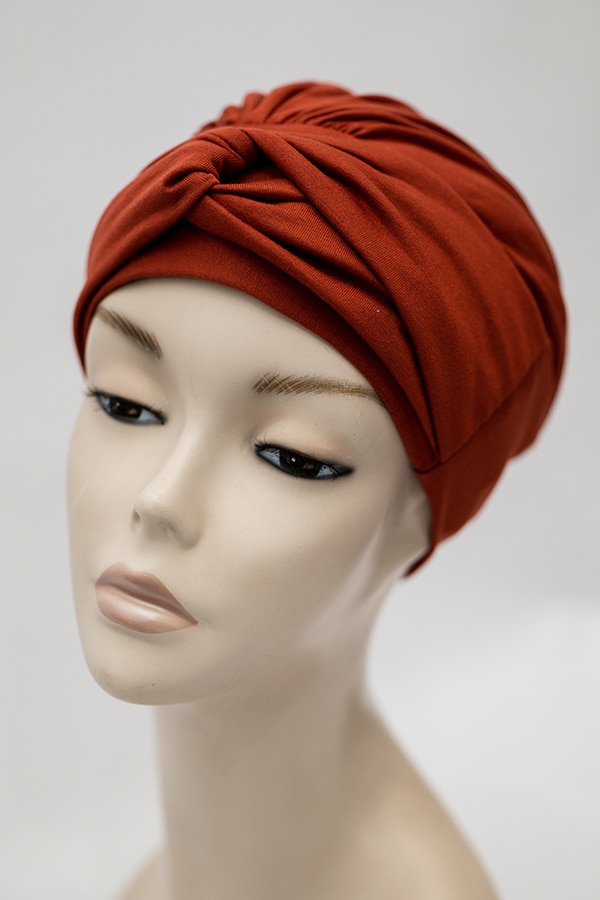 Turban dama, Atelier de Creation Lidia, Viscoza, Portocaliu, Universal ...