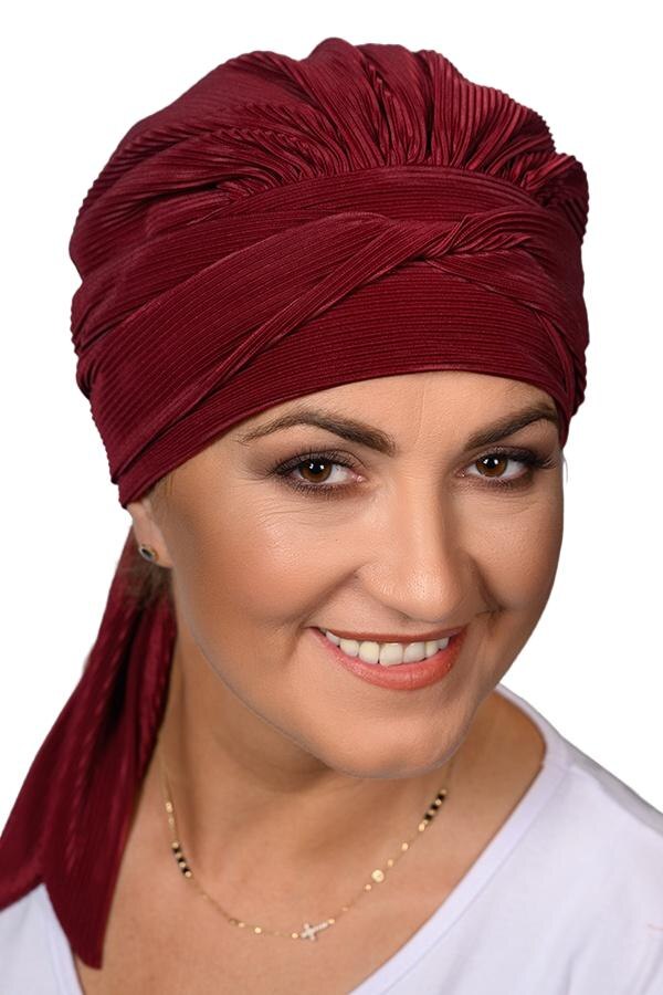 Turban dama, Atelier de Creation Lidia, Poliester, Rosu, Universal ...