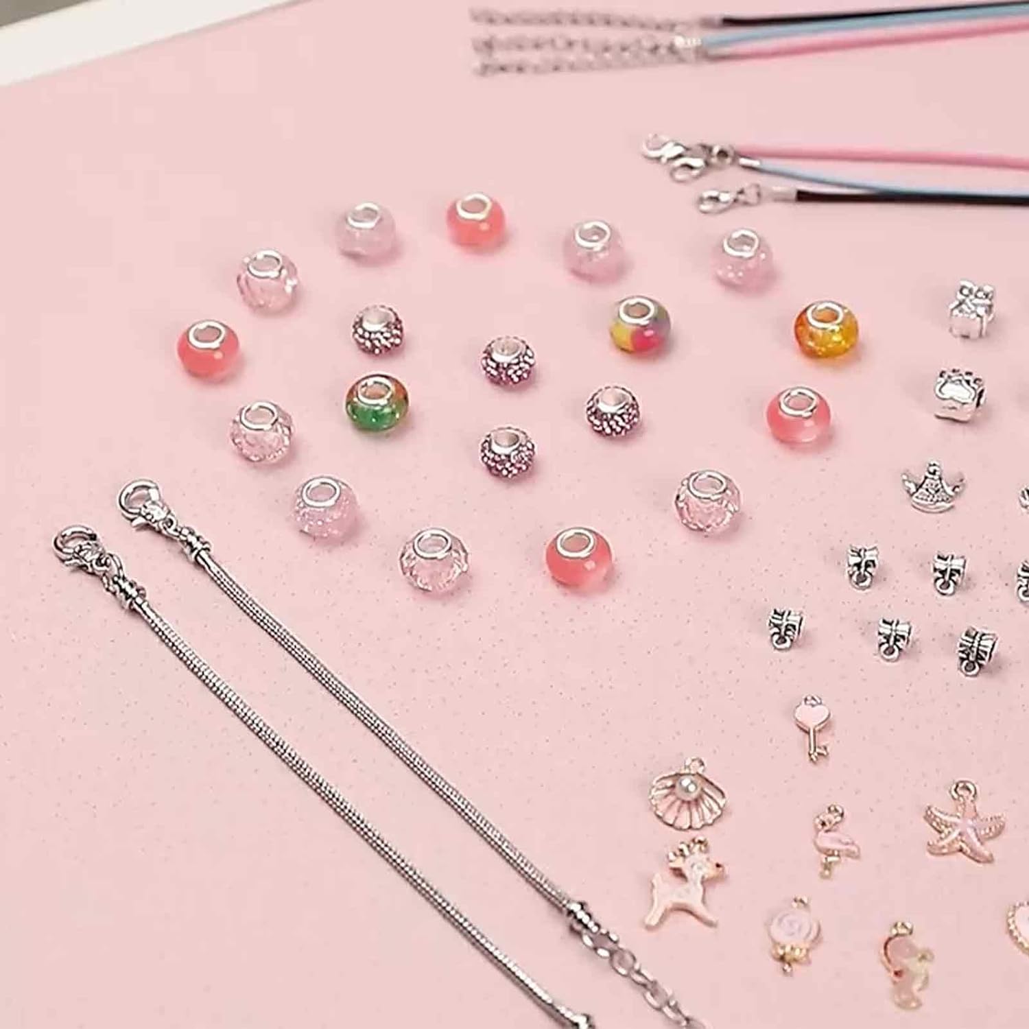 Set de creatie bijuterii, Zola, 3 bratari si 3 lantisoare61 charmuri ...