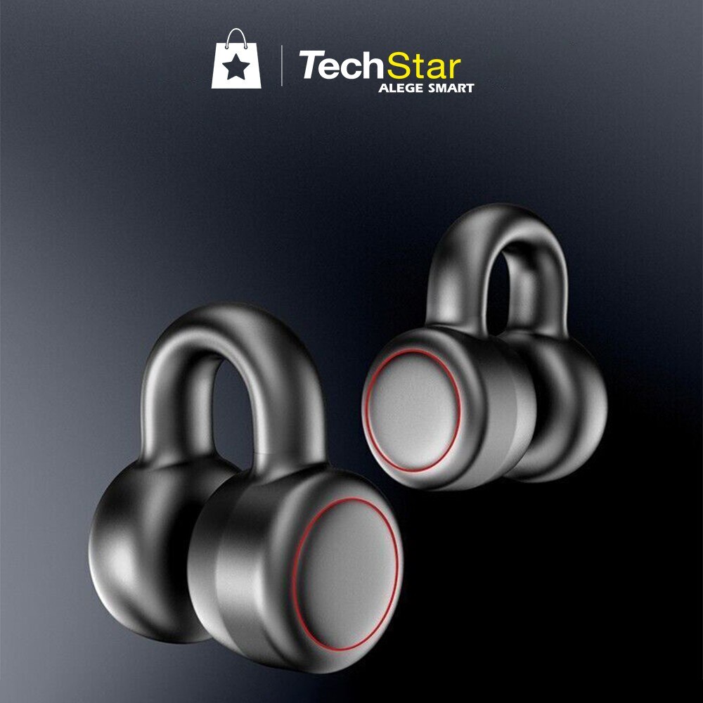 Casti Bluetooth cu clips Techstar® K24, Bluetooth 5.3, Microfon ...