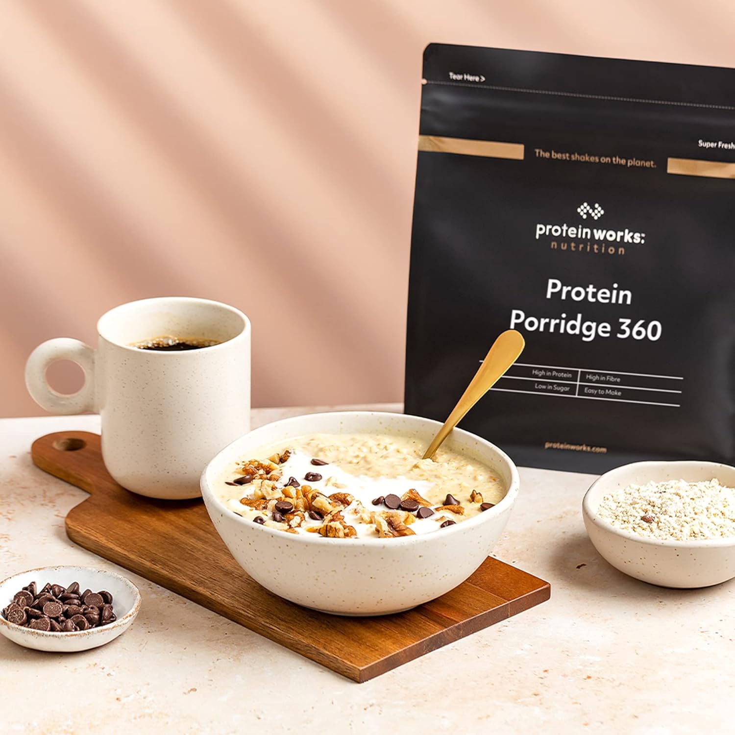 Proteine Porridge 360 ®, Protein Works, 1000 g, Milk Chocolate - eMAG.ro