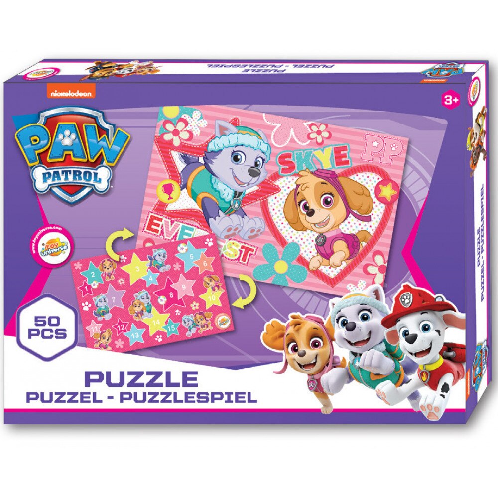Puzzle Paw Patrol 50 Piese, Skye and Everest +3 ani, 40 x 29 cm - eMAG.ro