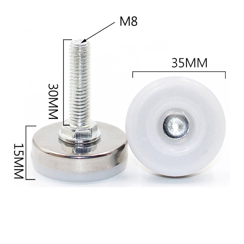 Nivelator pentru picioare de mobila, Llwl, Otel, 30 mm, Argintiu - eMAG.ro