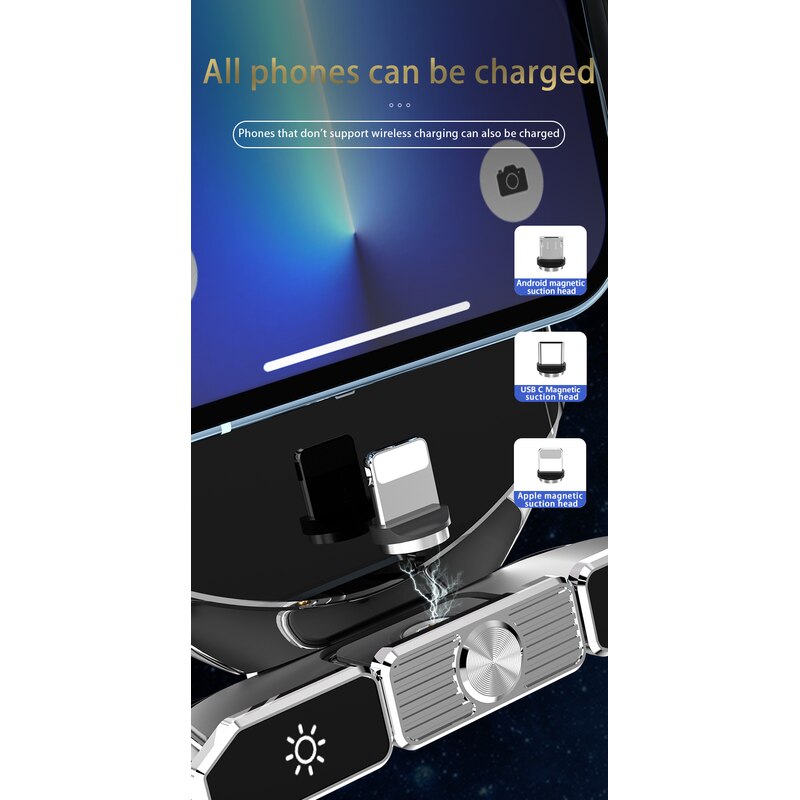 Incarcator wireless telefon, Pentru masina, 15W, Negru - eMAG.ro