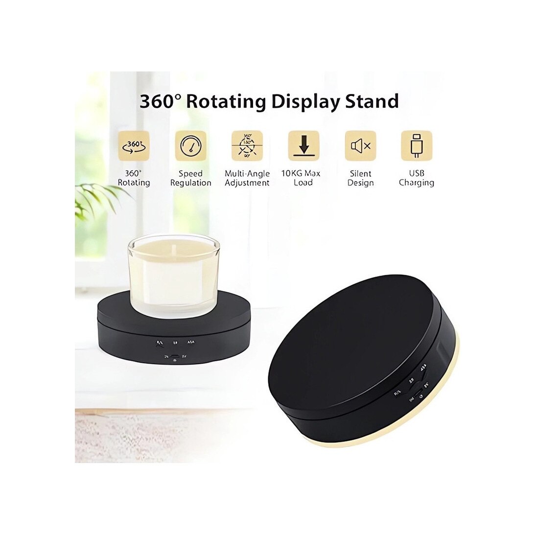 Suport prezentare, Rotativ, 14.6cm, Negru - eMAG.ro