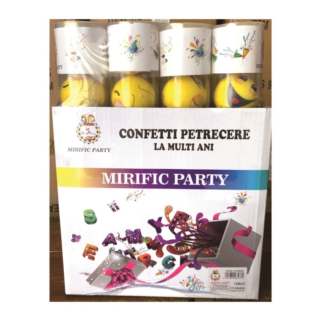 Confetti colorate, 30 cm, minge emoticoane - eMAG.ro