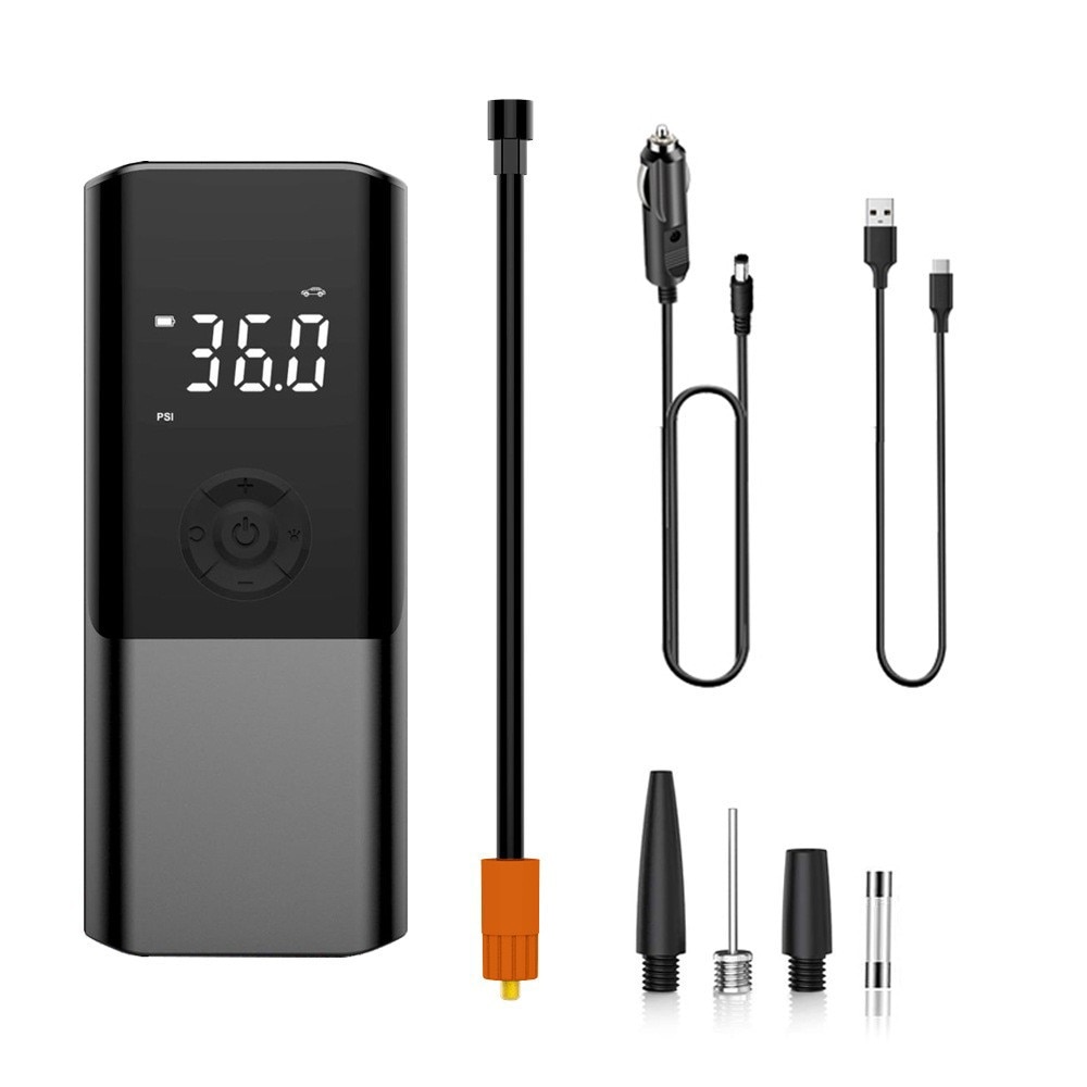 Compresor auto portabil, Alimentare 12 V Type C si bricheta auto 8.4 V ...