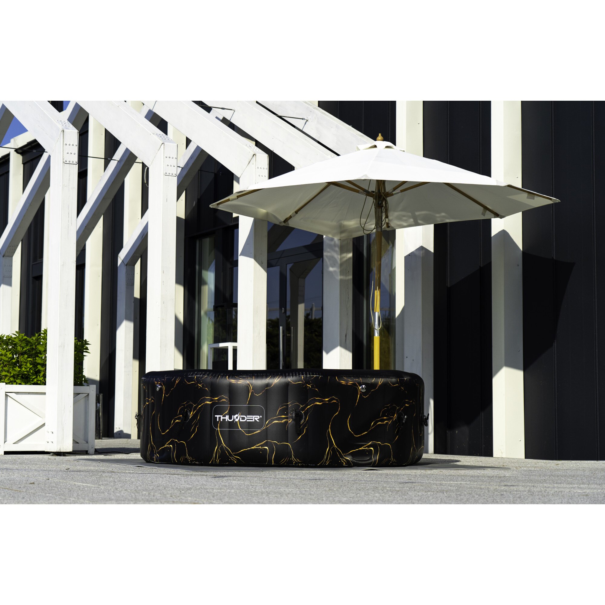 Jacuzzi exterior PureSpa, Thunder, Lava, 195x65cm, 1000l, Negru ...