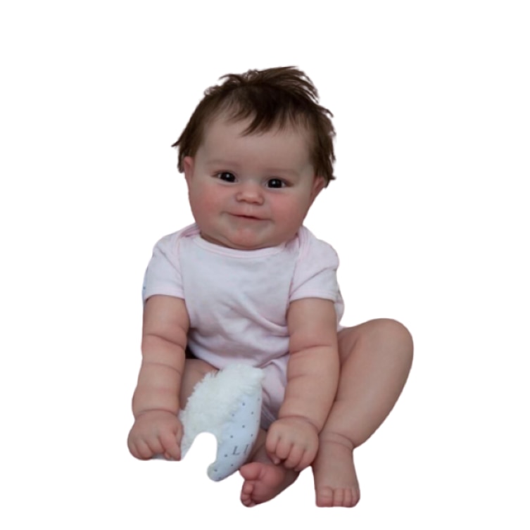 Papusa bebe Lora cu suzeta si biberon, 50 cm, Alb - eMAG.ro