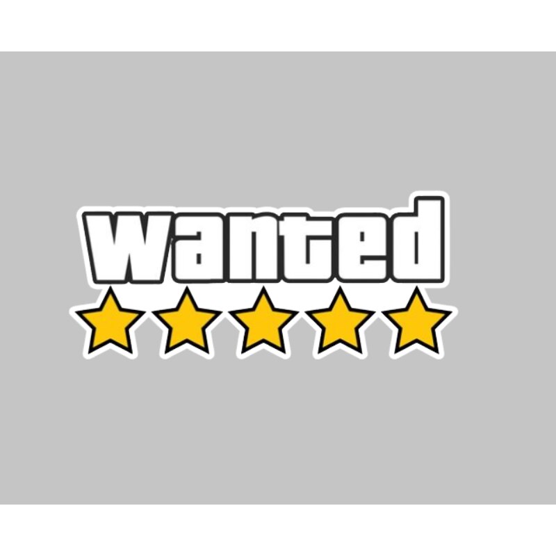 Sticker Wanted, multicolor, 20cm - eMAG.ro