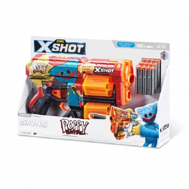 Arma de jucarie X−Shot Skins Dread, 12 cartuse, Poppy Playtime, S1 ...