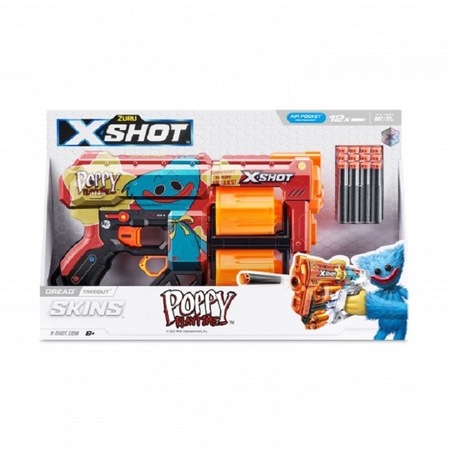 X−Shot Skins Dread Toy Gun, 12 töltény, Poppy Playtime, S1, Zuru ...