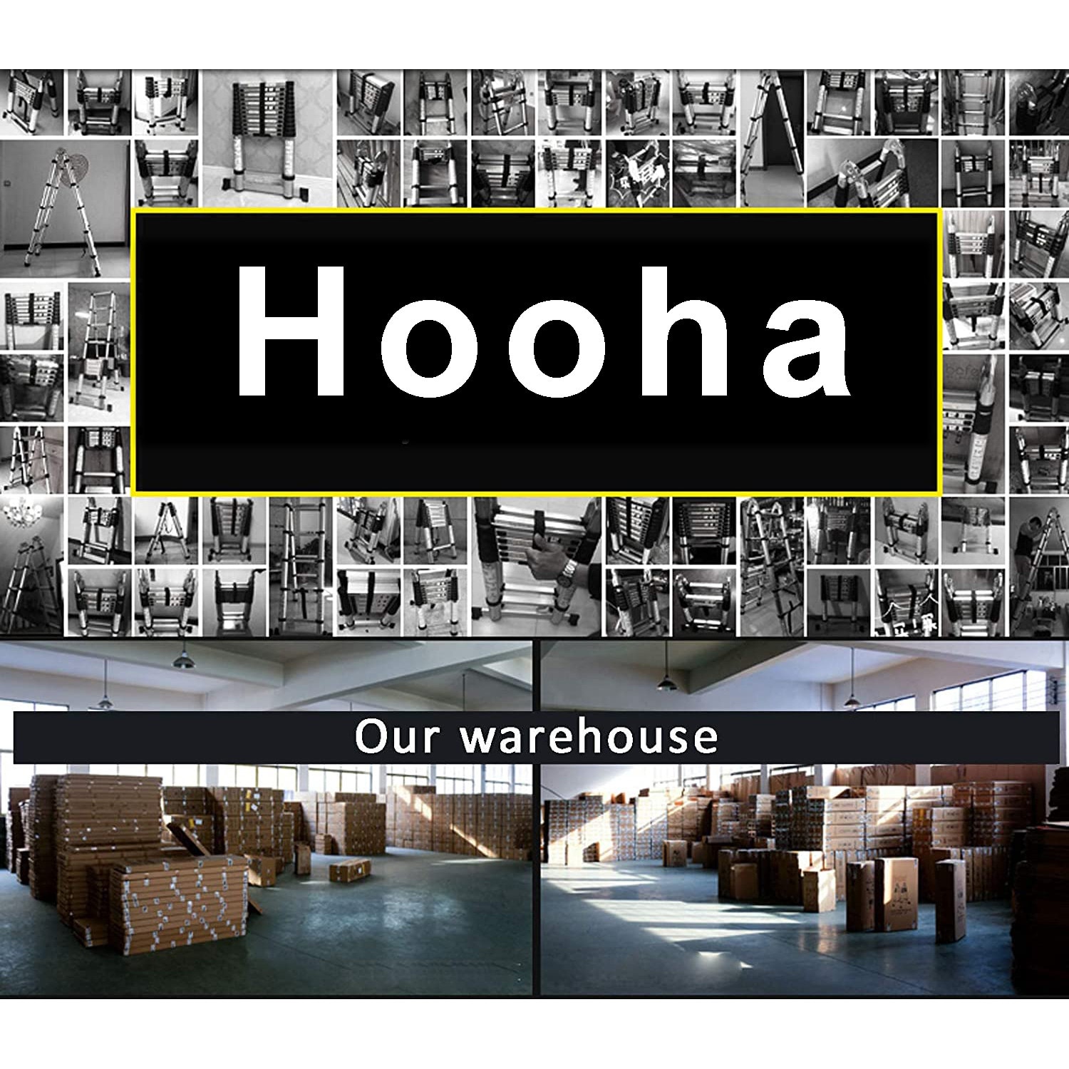 Scara telescopica telescopica, Hooha, Aluminiu, Gri - eMAG.ro