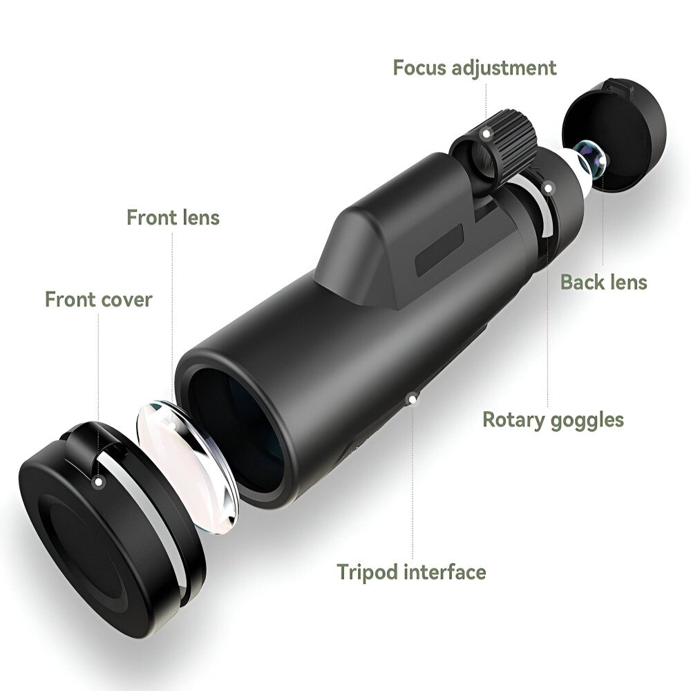 Monoclu Telescop Profesional Velixo®, Zoom HD 12x50, Prisma BaK-4 ...