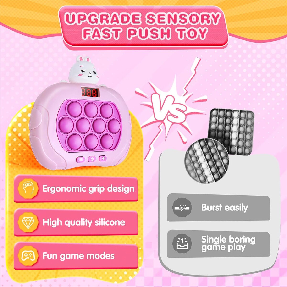 Jucarie Pop It Electronica cu Display, 999 Nivele de Joc, MorFansi ...
