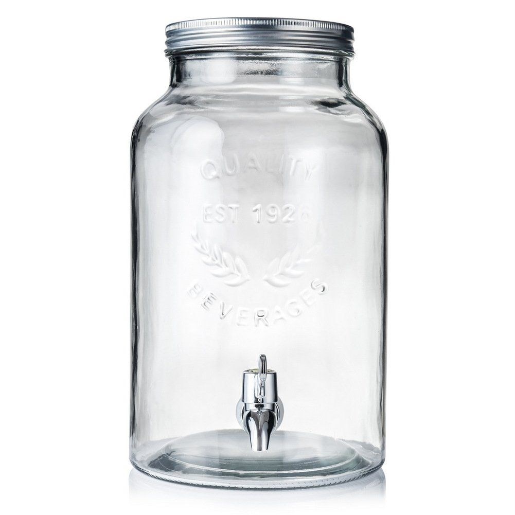 Borcan, Excellent Houseware, robinet de bautura cu pahar de 5 - eMAG.ro