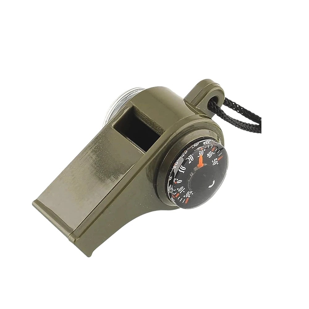 Fluier multifunctional 3 in 1, fluier, busola, termometru incorporat ...