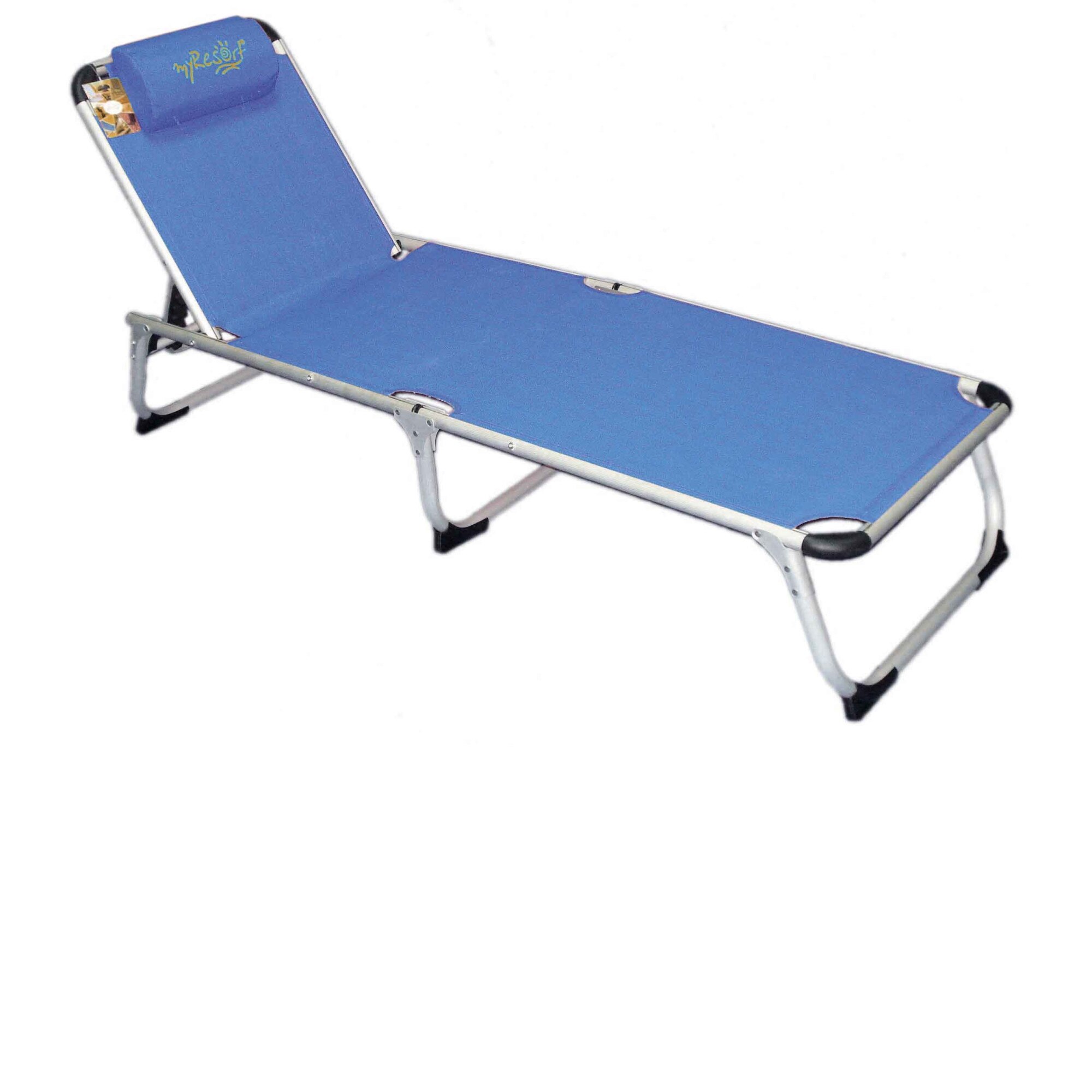 Sezlong pliabil, myResort, Aluminiu, 194 cm, Albastru - eMAG.ro