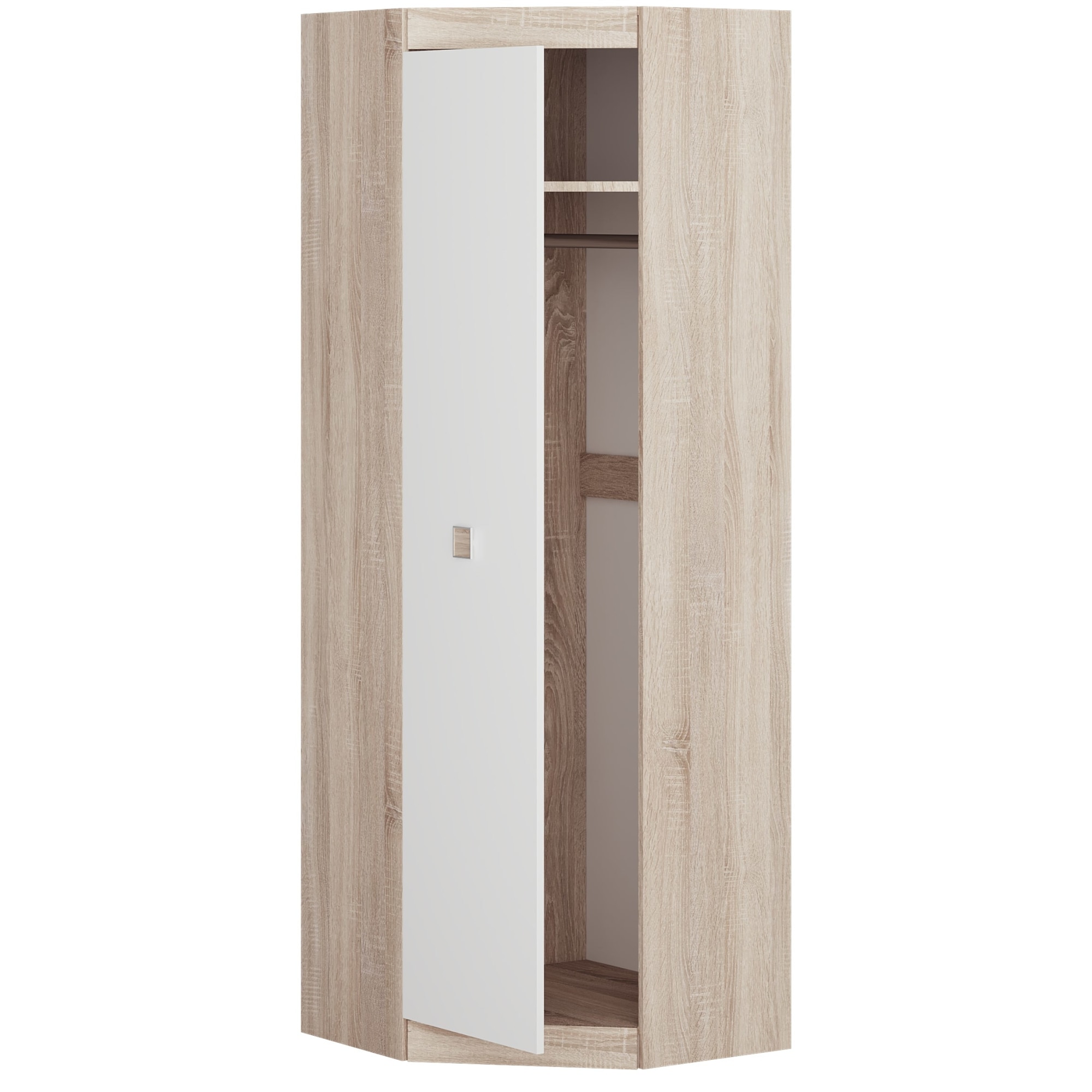 Dulap de colt Sonata 700, Everest, 70 x 70 x 205 cm, Stejar Sonoma/Alb ...