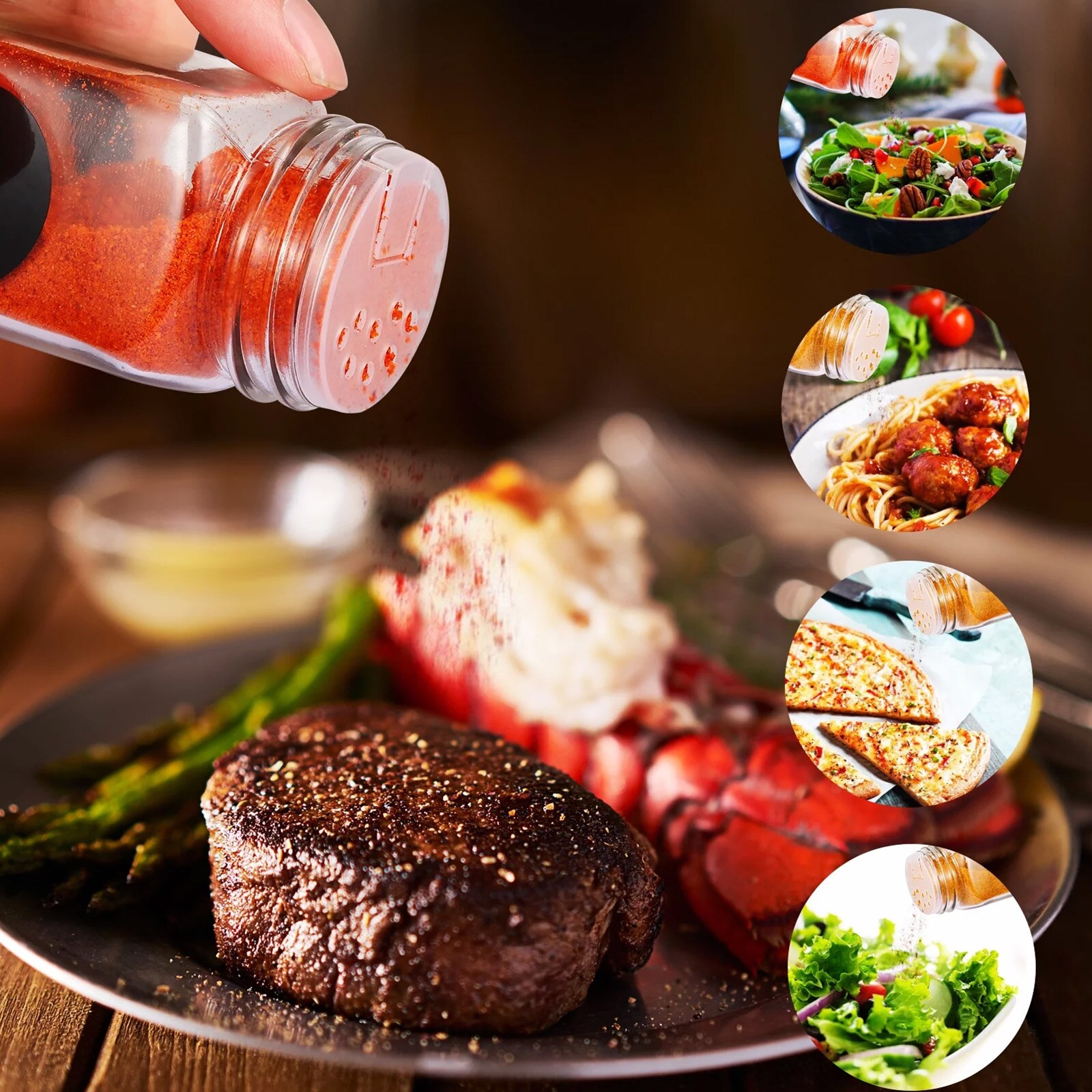 Set 12 Borcane de sticla pentru condimente, Zggzerg, Cu etichete ...