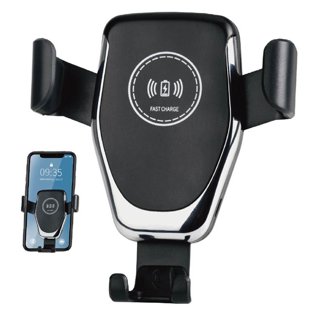 Suport telefon masina cu incarcare wireless rapida, fixare in grila de ...