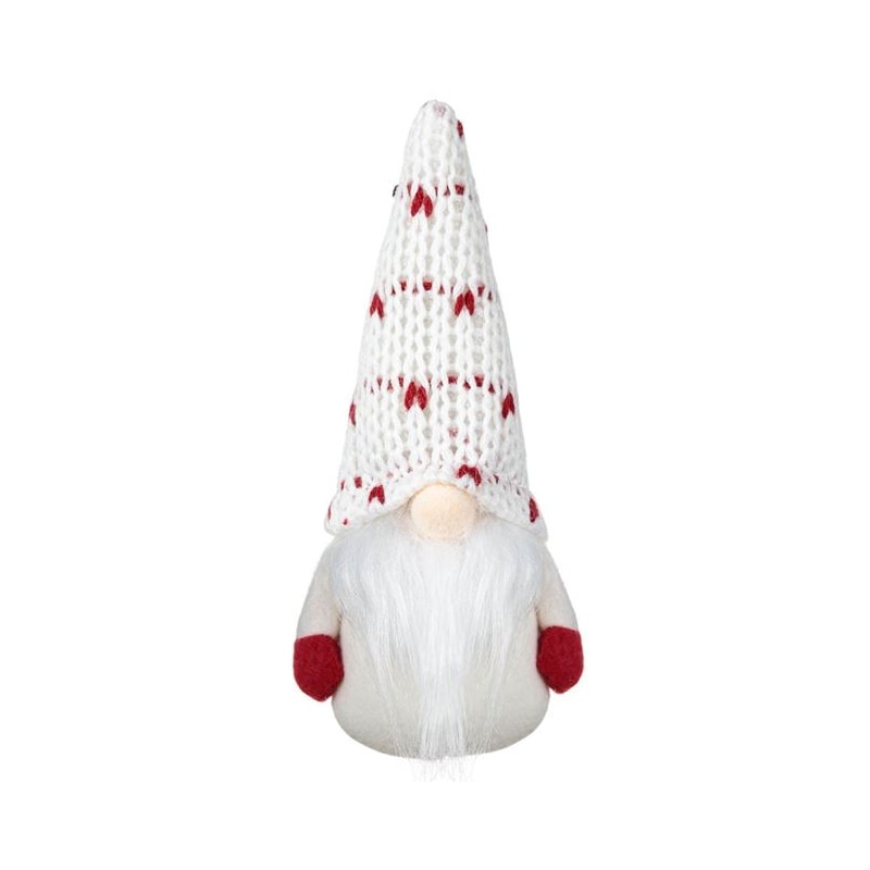 Ornament pentru Craciun, Figurina Pitic, Caciula alba, 17 cm, ATU ...