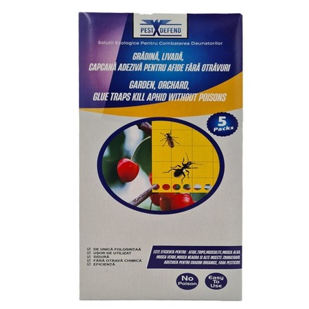 Set 5 capcane anti insecte, afide, trips, musculita alba, pentru ...