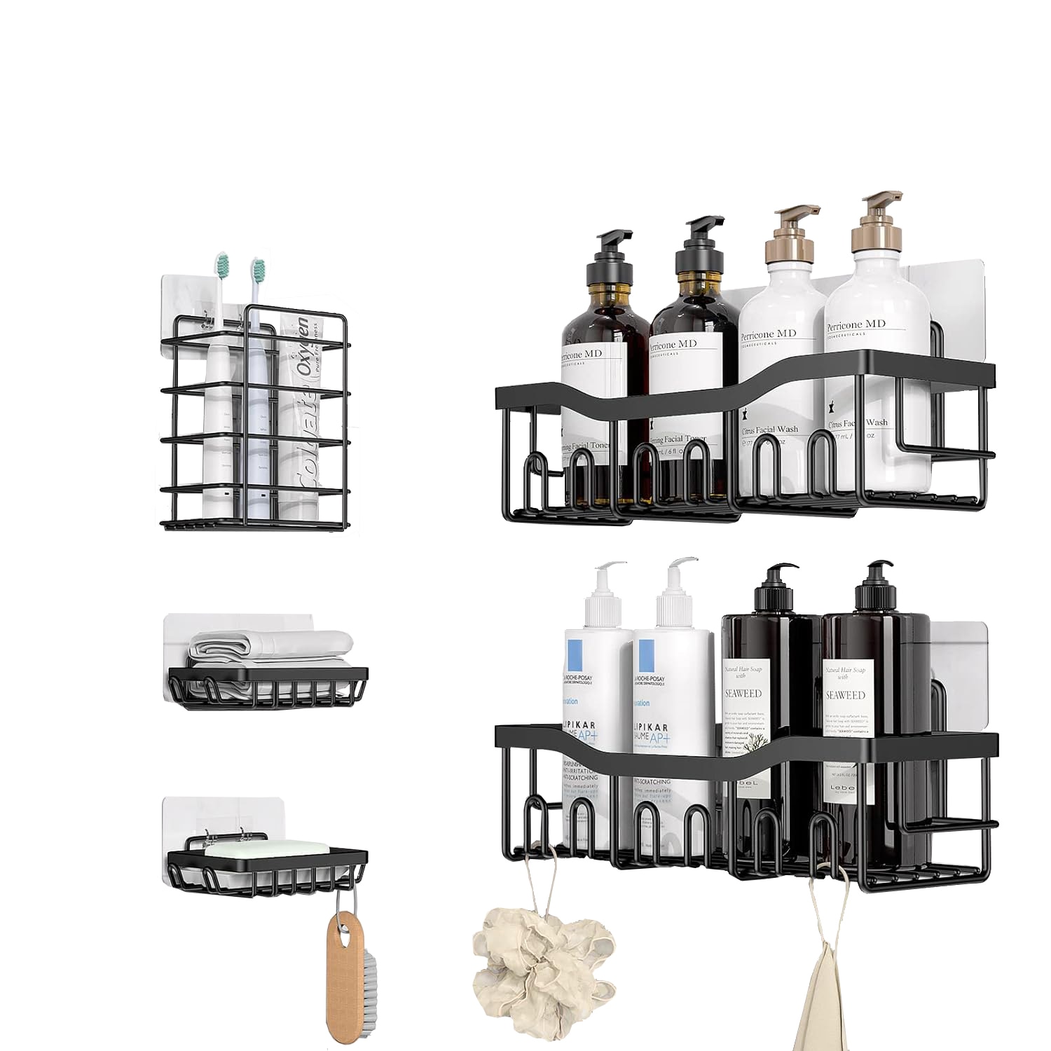 Raft de dus, etajera pentru baie, pentru depozitare in bucatarie ...