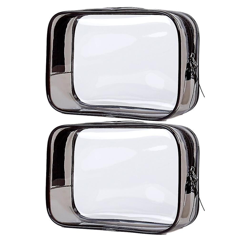 Set 2 portfarduri, Longziming, PVC, Negru/Transparent - eMAG.ro