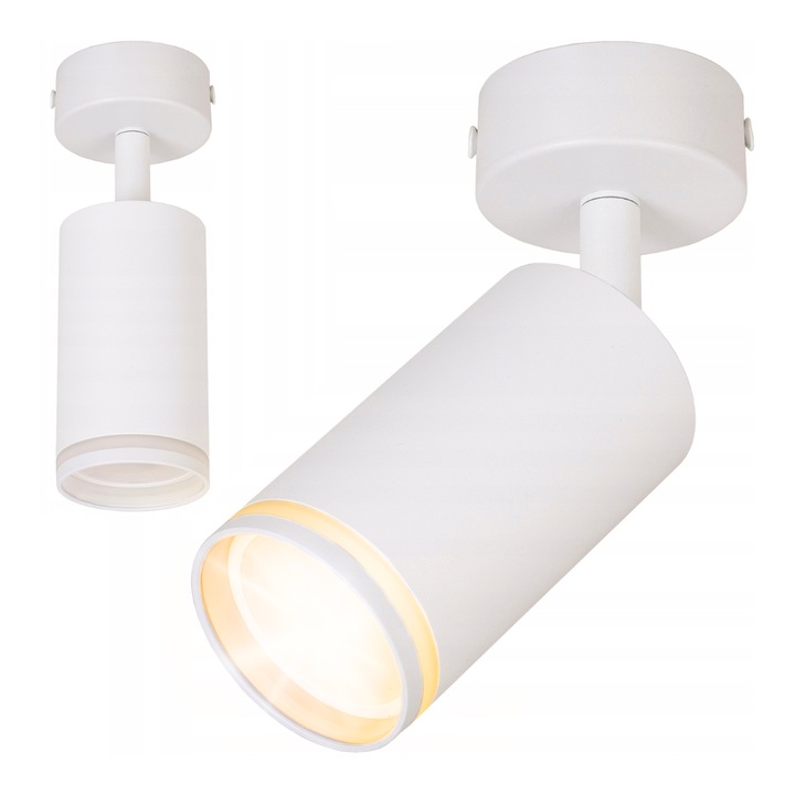 Spot halogen, Ledhoff, GU10, Aluminiu, Alb - eMAG.ro