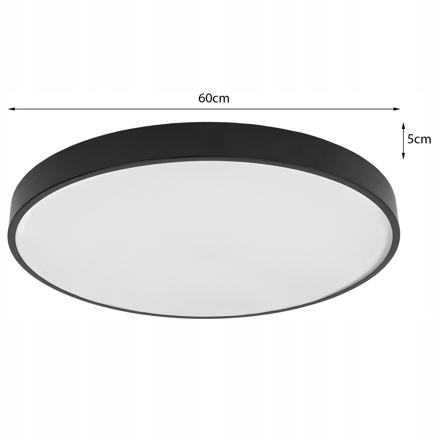 Plafoniera LED telecomanda, Ledhoff, 60 cm, Alb/Negru - eMAG.ro