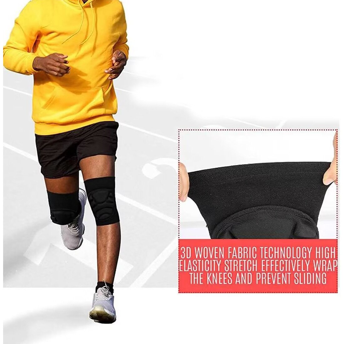 Genunchiere sport de protectie, Sunmostar, Burete, Negru - eMAG.ro