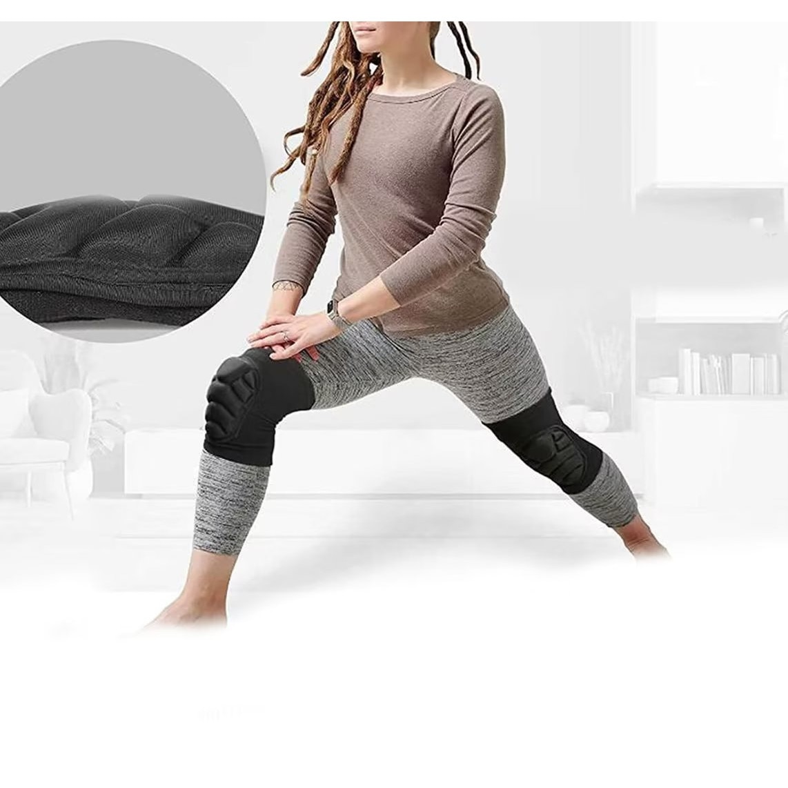 Genunchiere sport de protectie, Sunmostar, Burete, Negru - eMAG.ro