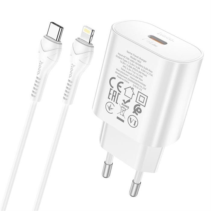 Hoco Hálózati Töltő Adapter Type C Bemenettel 1 M Es Type C