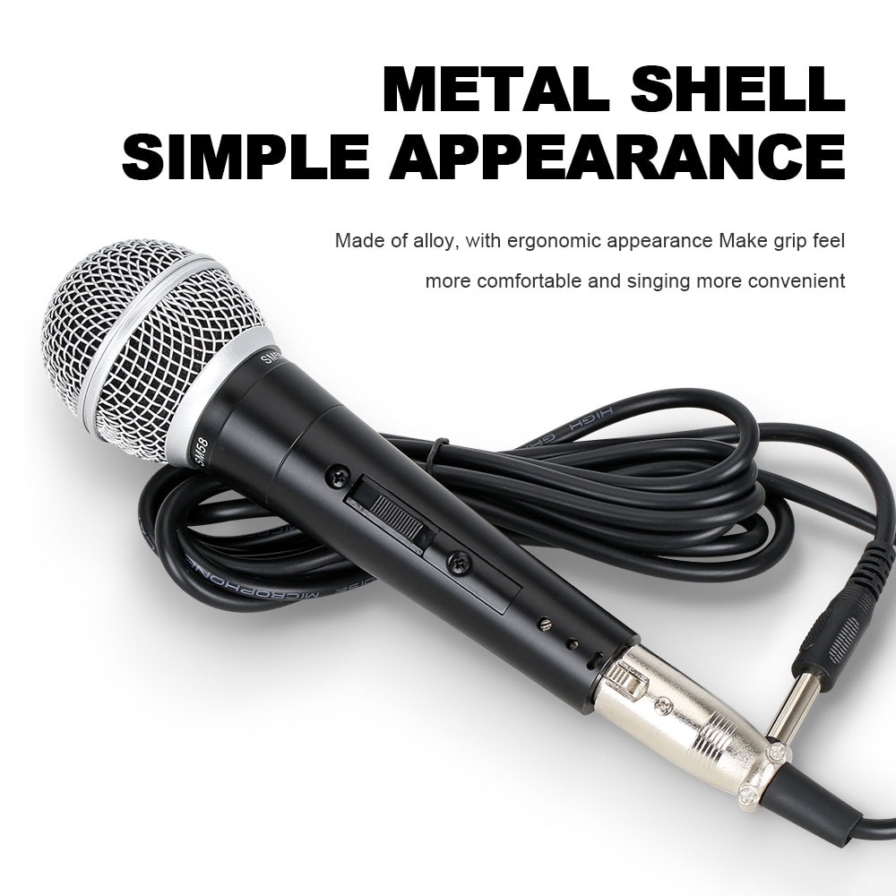 Microfon cu fir, Shure, Dinamic, Negru - eMAG.ro