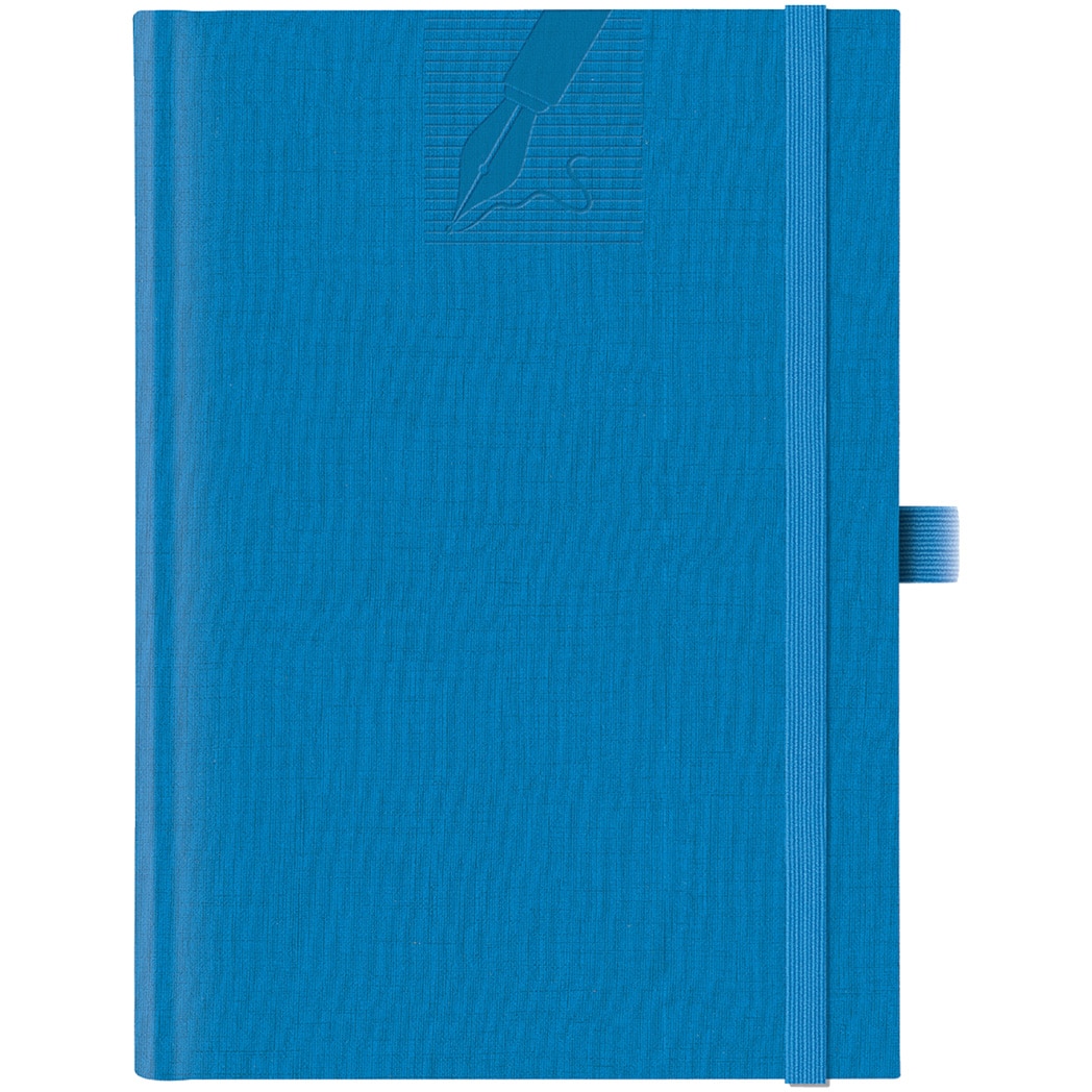 Agenda nedatata, A5 Furore hartie ivory, coperta alb,astru royal - eMAG.ro